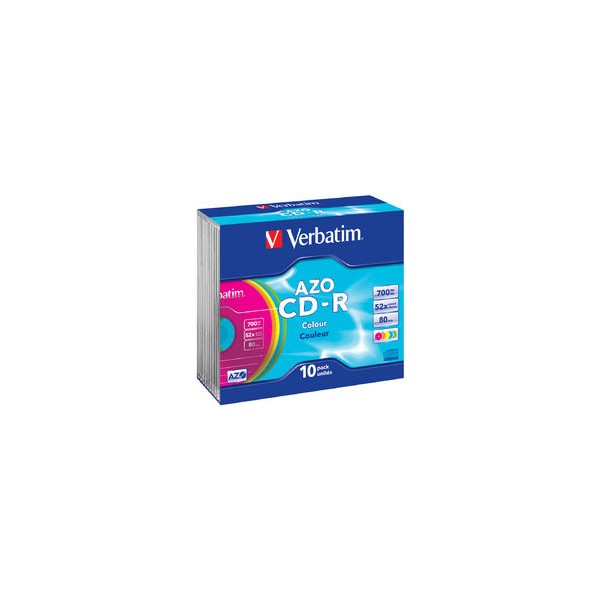 CDR AZO 700MB 52X COLOR 10Pk SC - Spirit Media & Paper Marketing Sdn Bhd